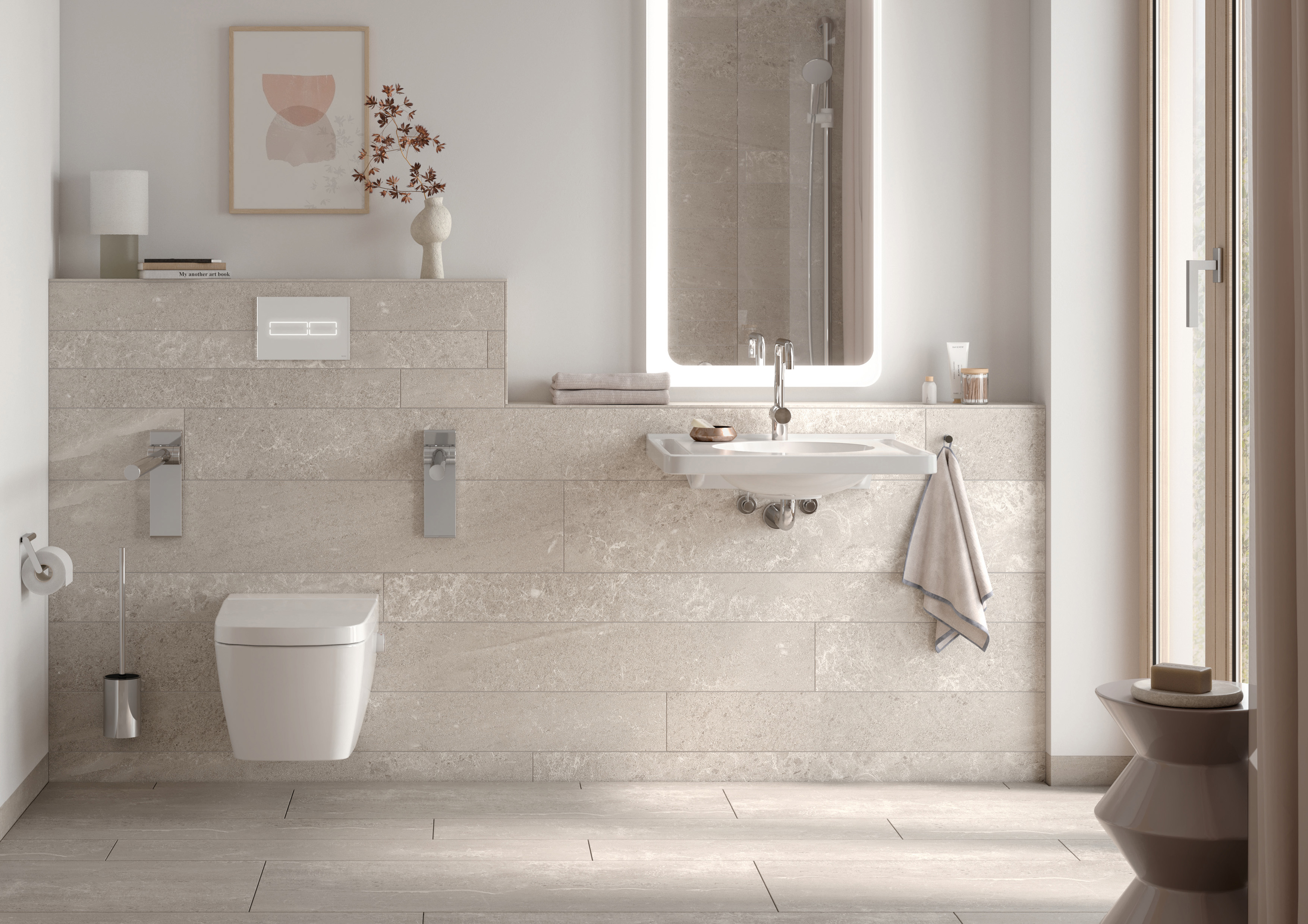 Tece Profil WC-Modul bringt Waschtisch und WC auf ein Level | Haustec