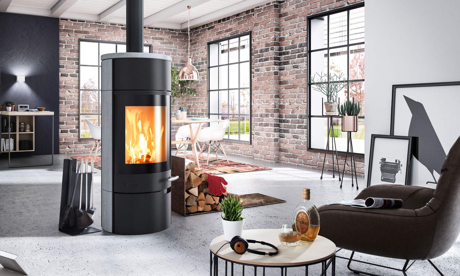 Stilvolle Wasserfuhrender Kaminofen 14 Kw Fotos