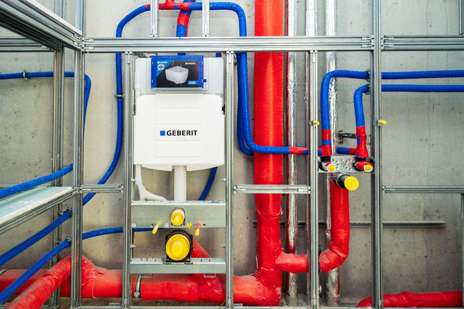 Wohnquartier mit GIS-Installationssystemen für über 100 Bäder | Haustec