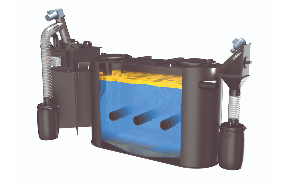 Fettabscheider mit acht Hydrozyklonen | Haustec