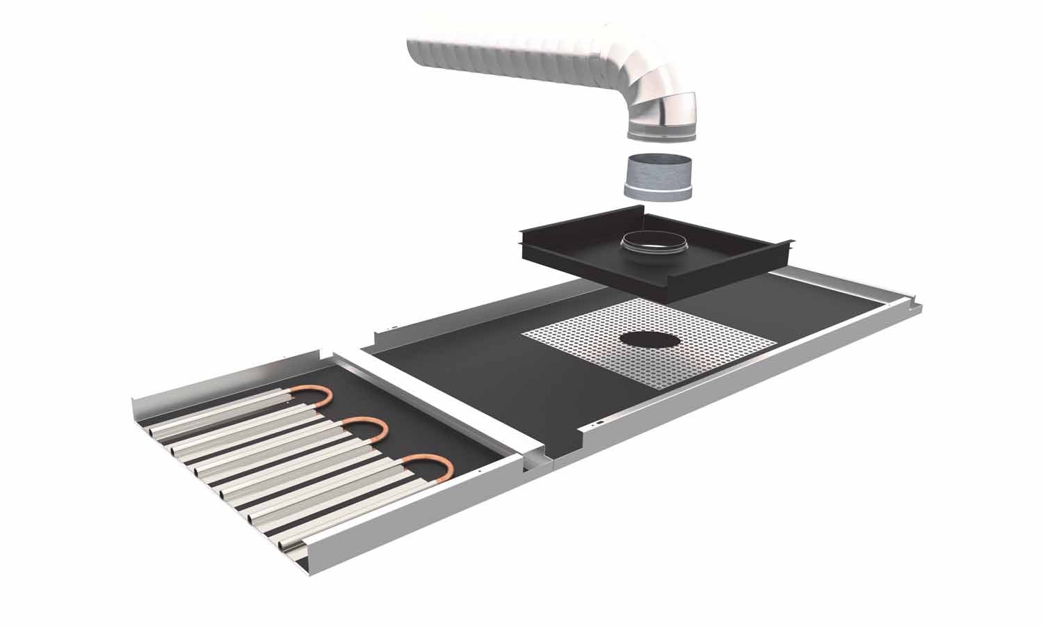 Luftauslass fürs Heizen und Kühlen von der Decke | Haustec