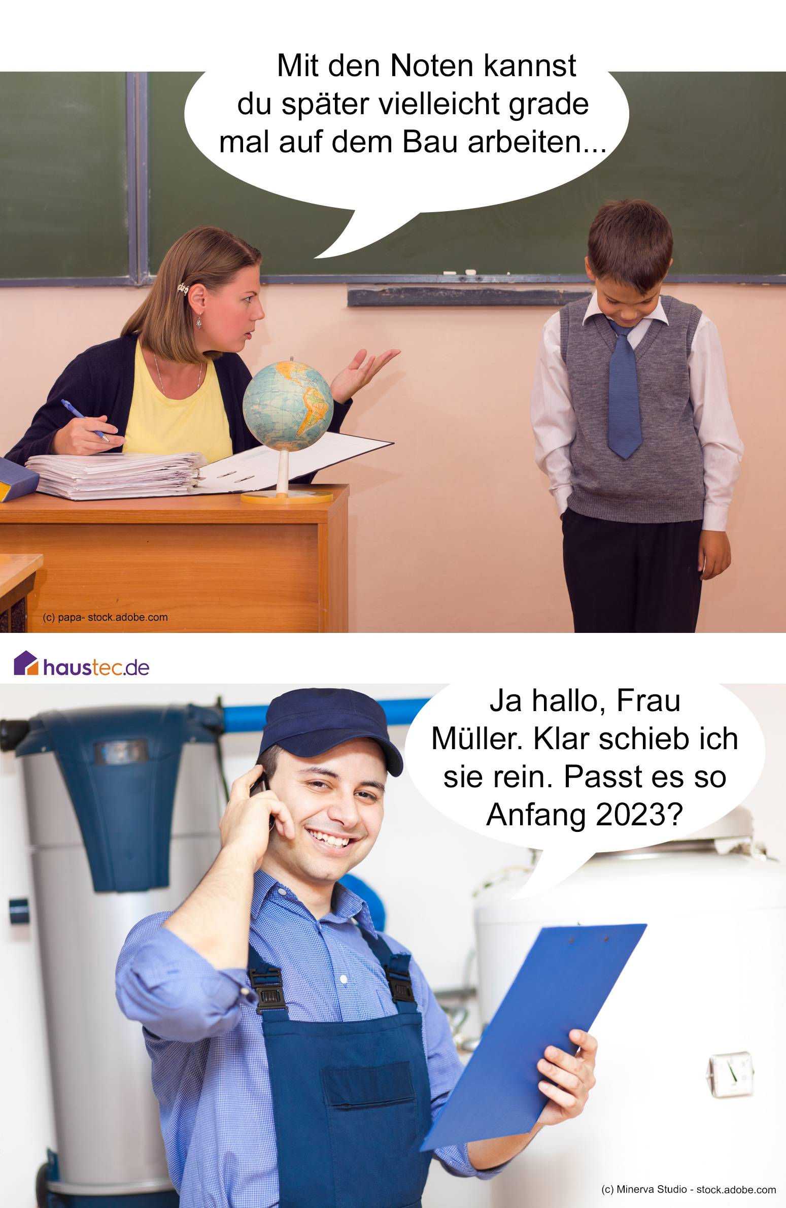 Neue Handwerker-Memes: (Fast) Ohne Worte, aber mit Bild | Haustec