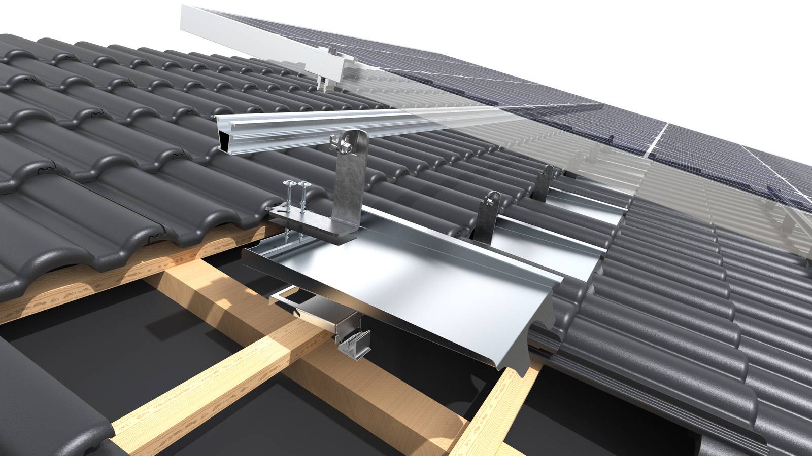Aerocompact: Dachhakensystem mit Blechersatzziegel für PV-Montage | Haustec