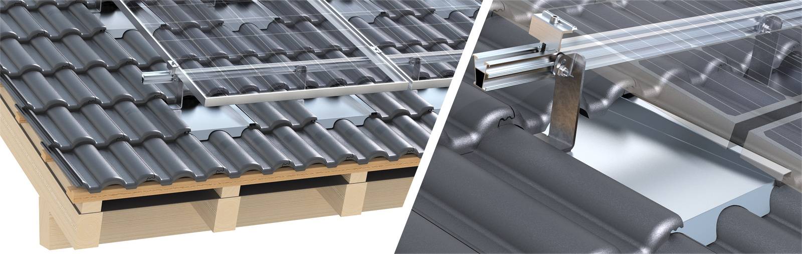 Aerocompact: Dachhakensystem mit Blechersatzziegel für PV-Montage | Haustec