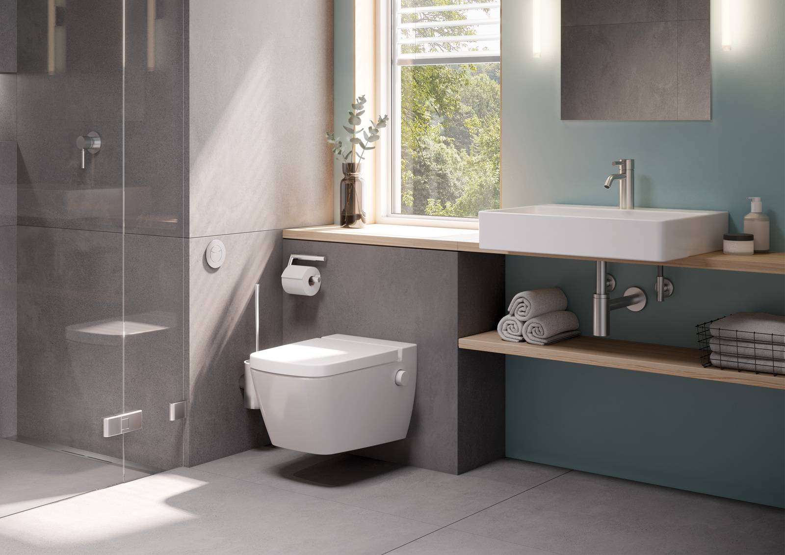 Tece Profil WC-Modul bringt Waschtisch und WC auf ein Level | Haustec