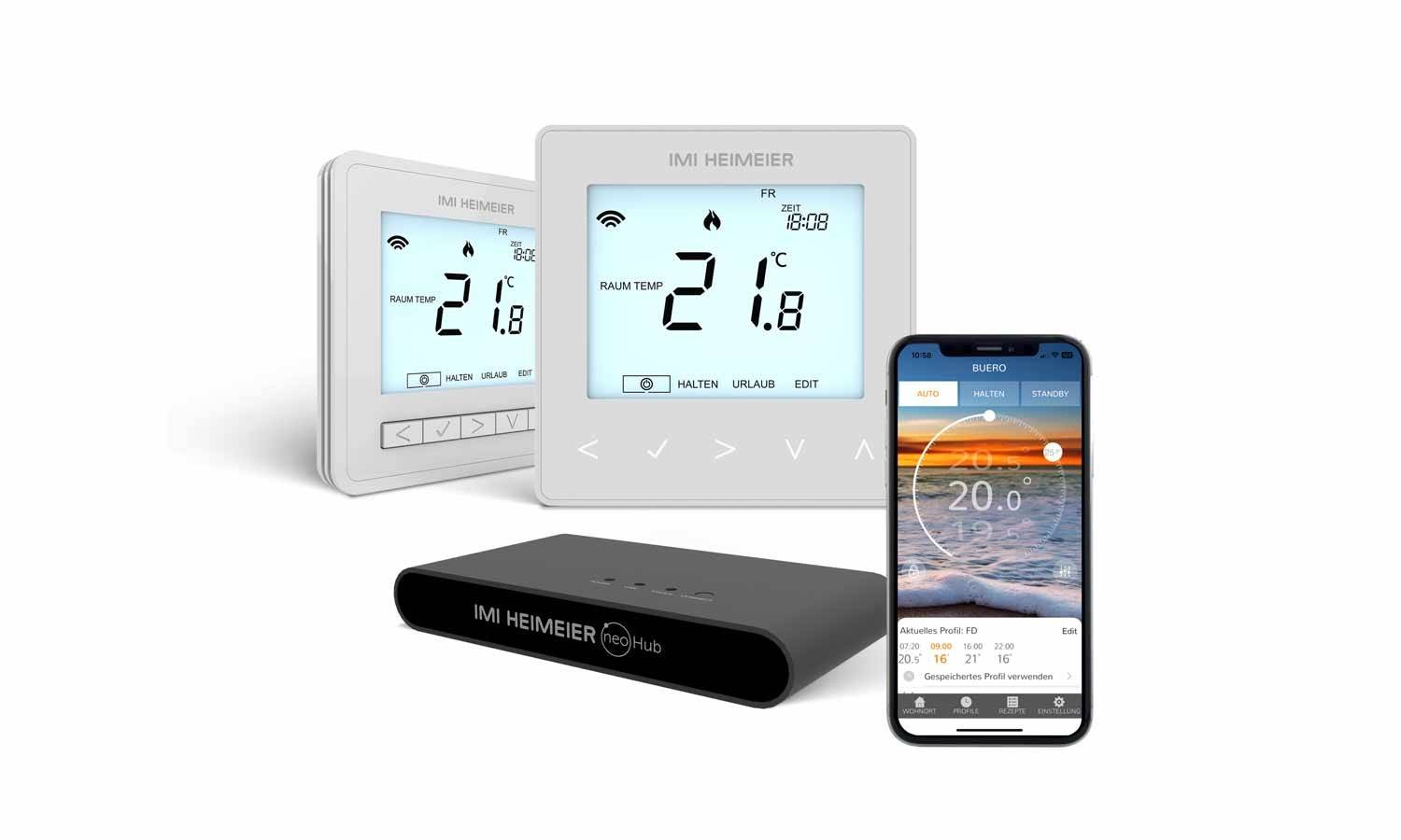 IMI Heimeier: Raumthermostat NeoStat fürs Smarthome | Haustec