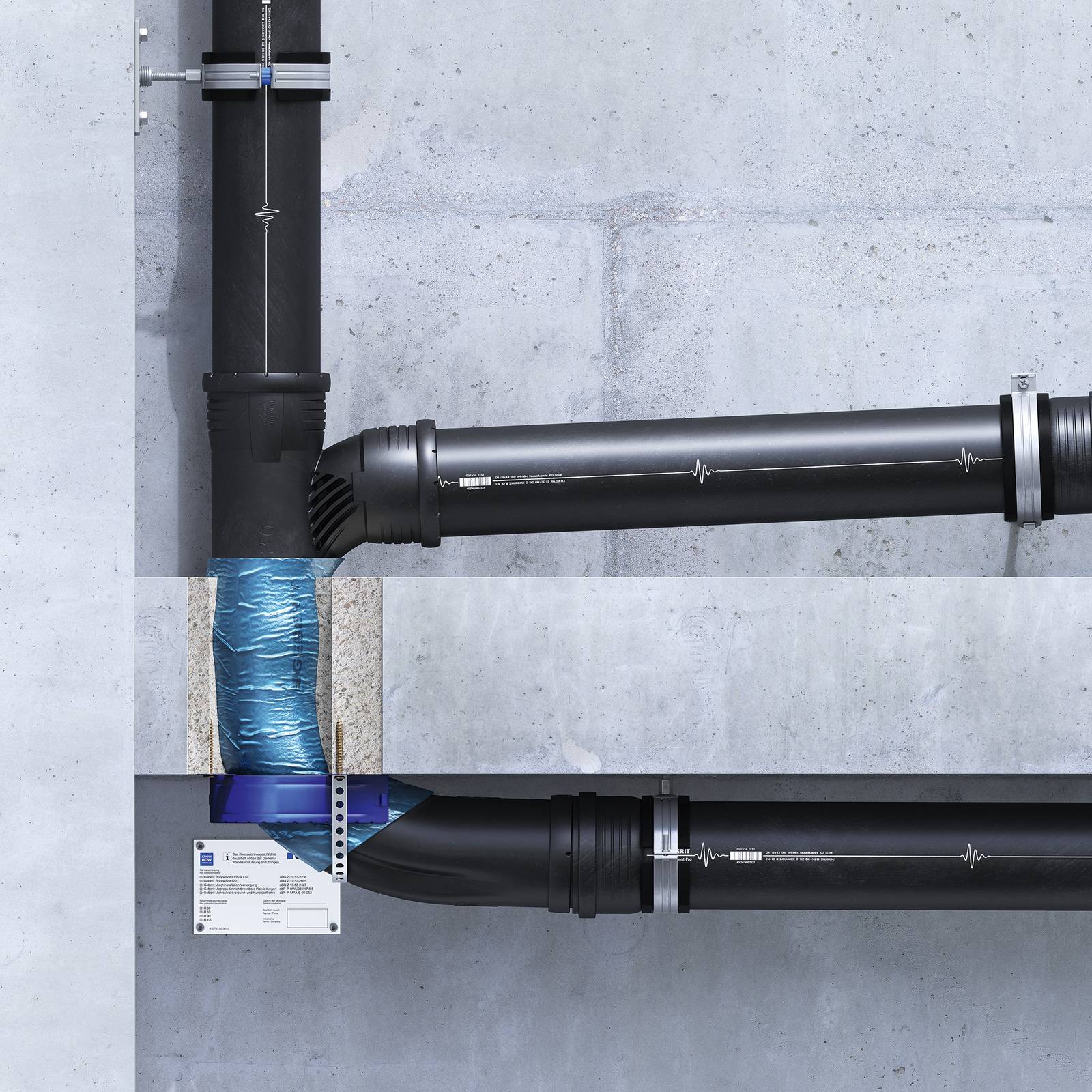 Geberit SuperTube Formstücke verschlanken Entwässerung im ...