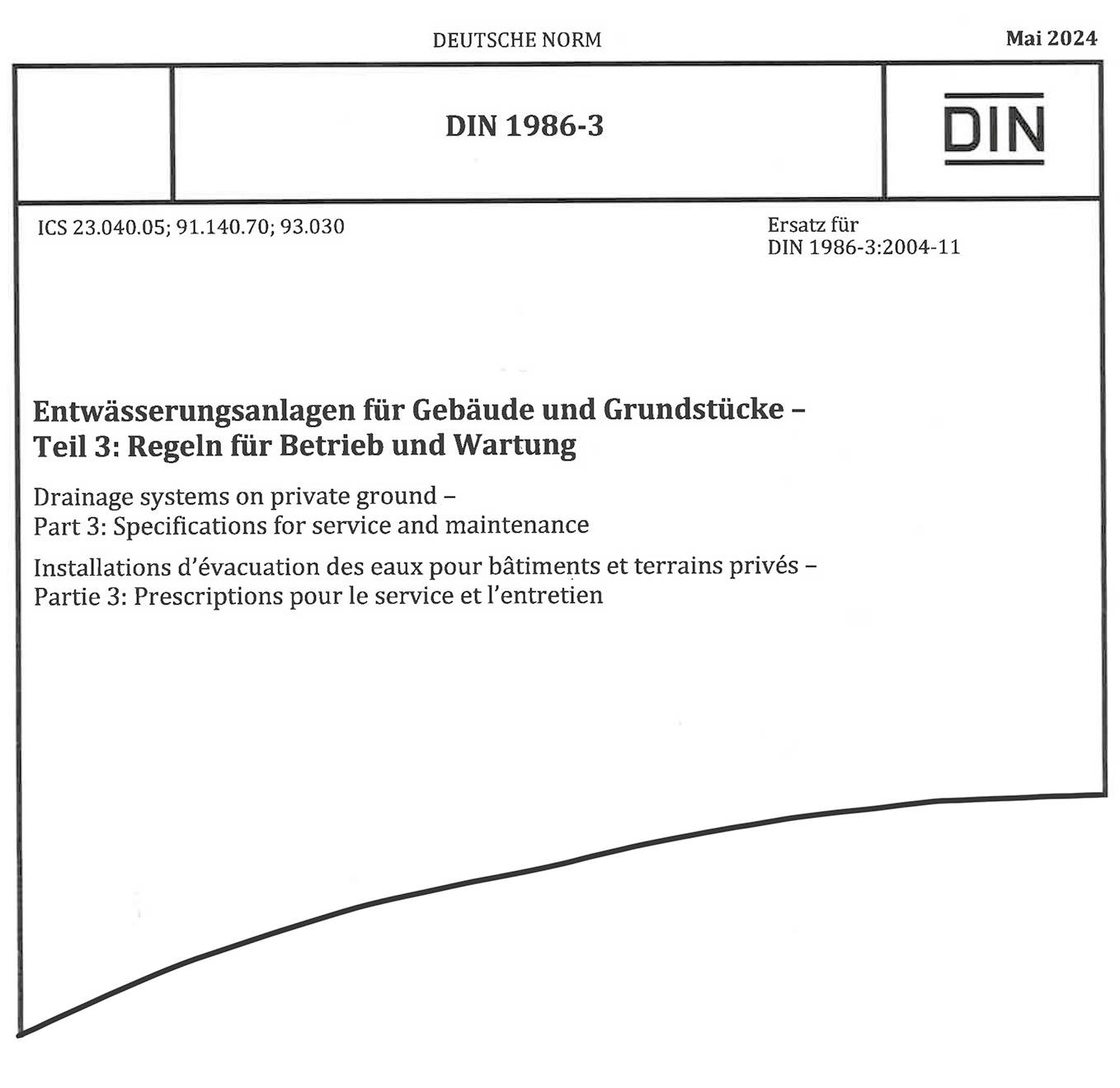 Entwässerungsanlagen warten: Das ist neu in der D﻿IN 1986-3 | Haustec