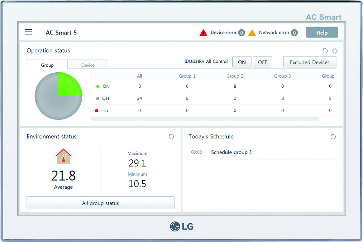 LG AC Smart 5: Intelligente Zentralsteuerung für Klimasysteme | Haustec