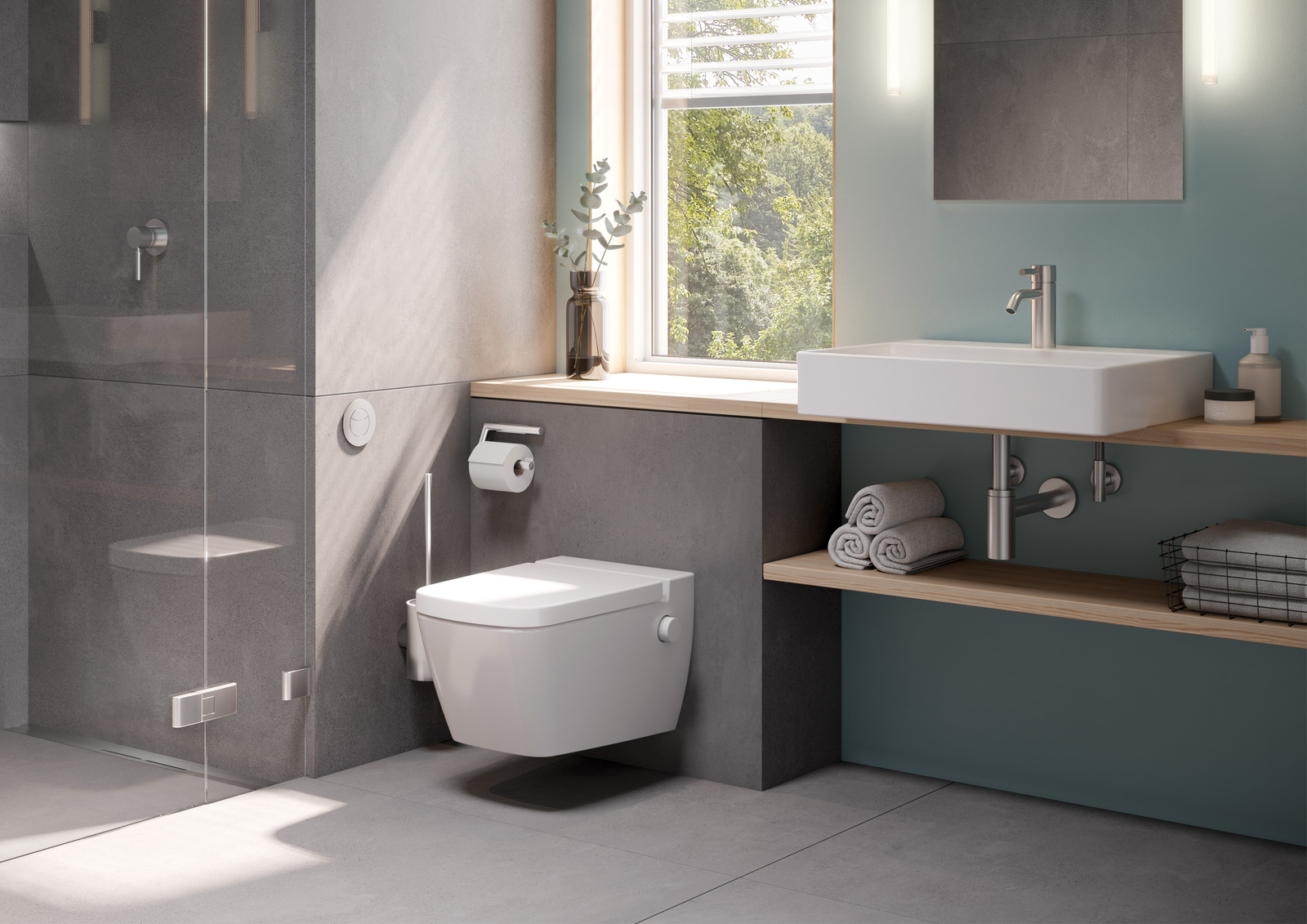 Tece Profil WC-Modul bringt Waschtisch und WC auf ein Level | Haustec