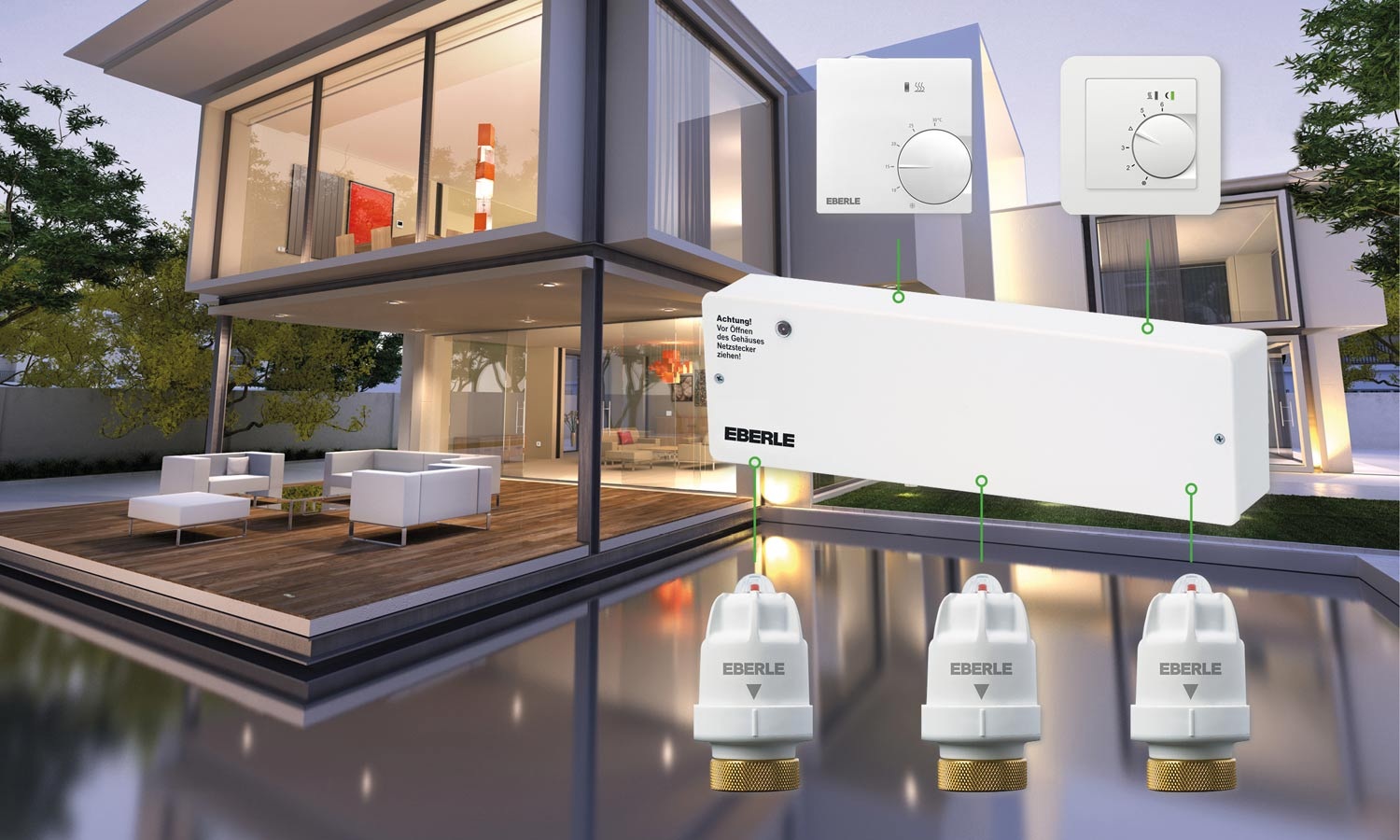 Eberle: Komplettlösung aus Raumtemperaturregler, Klemmleiste und ...