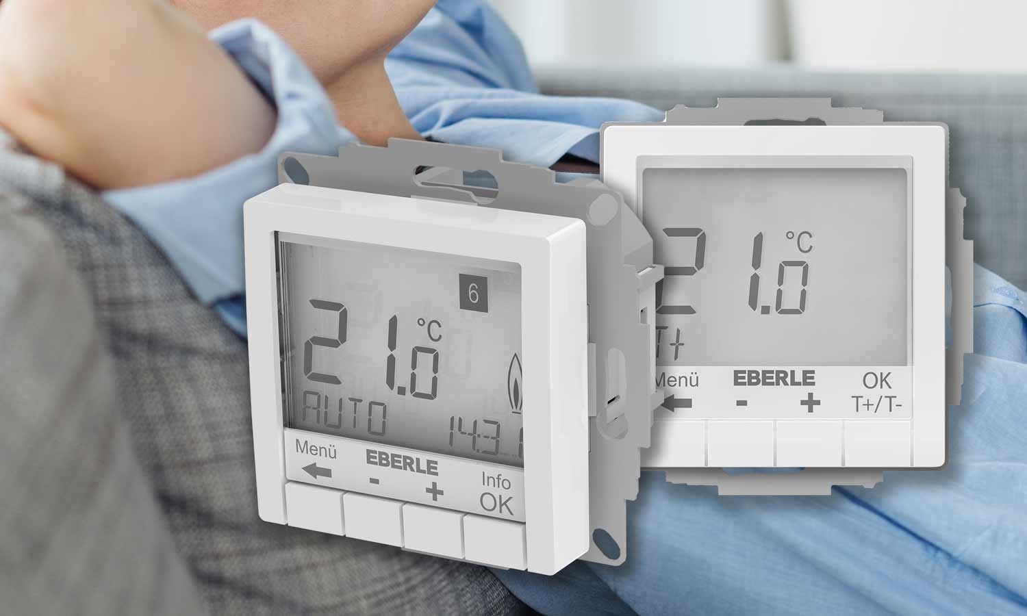 Eberle UTE 4100 und 4800: Digitale Unterputzthermostate in neuer Variante | Haustec