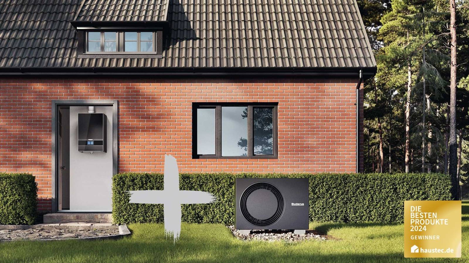 Gewinner beim haustec.de Award 2024: Wärmepumpen-Außeneinheit WLW MB A H von Buderus | Haustec