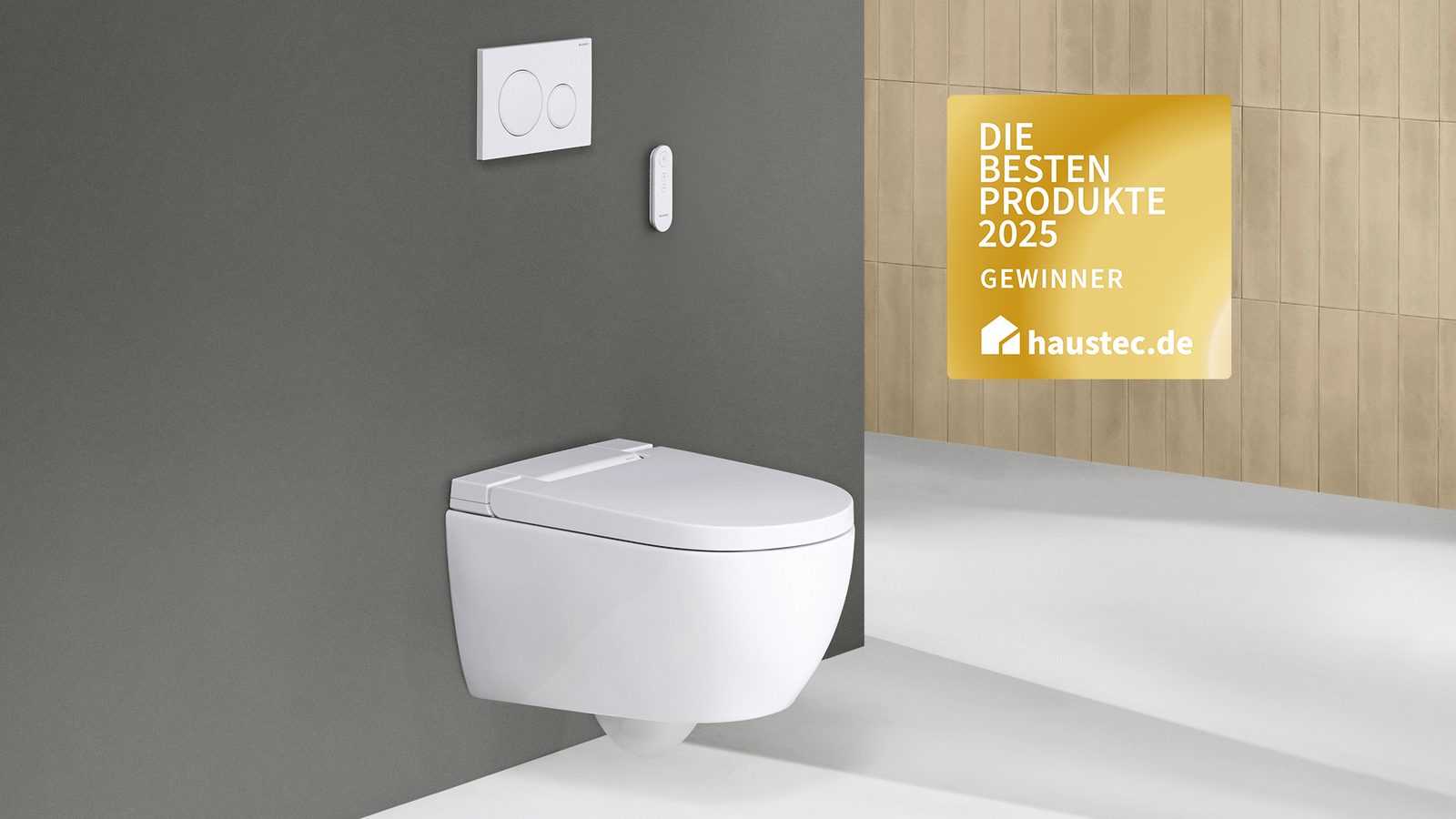 Platz 1 - Award 2025: Dusch-WC AquaClean Alba von Geberit | Haustec